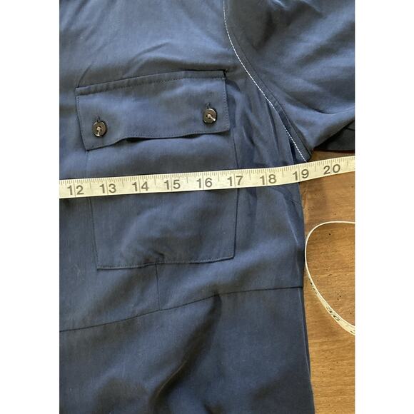 J. Jill | Dresses | Jjill Maxi Shirt Dress Sz S New Blue Roll Tab ...